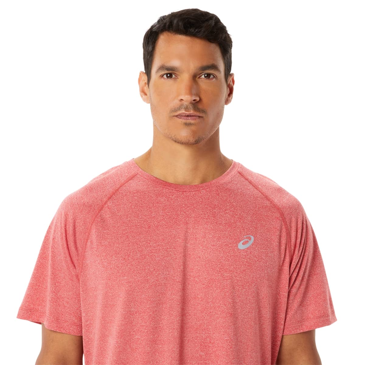 ASICS Men's Ready-Set Lyte Short Sleeve Apparel, XL, Velvet Pine Heather