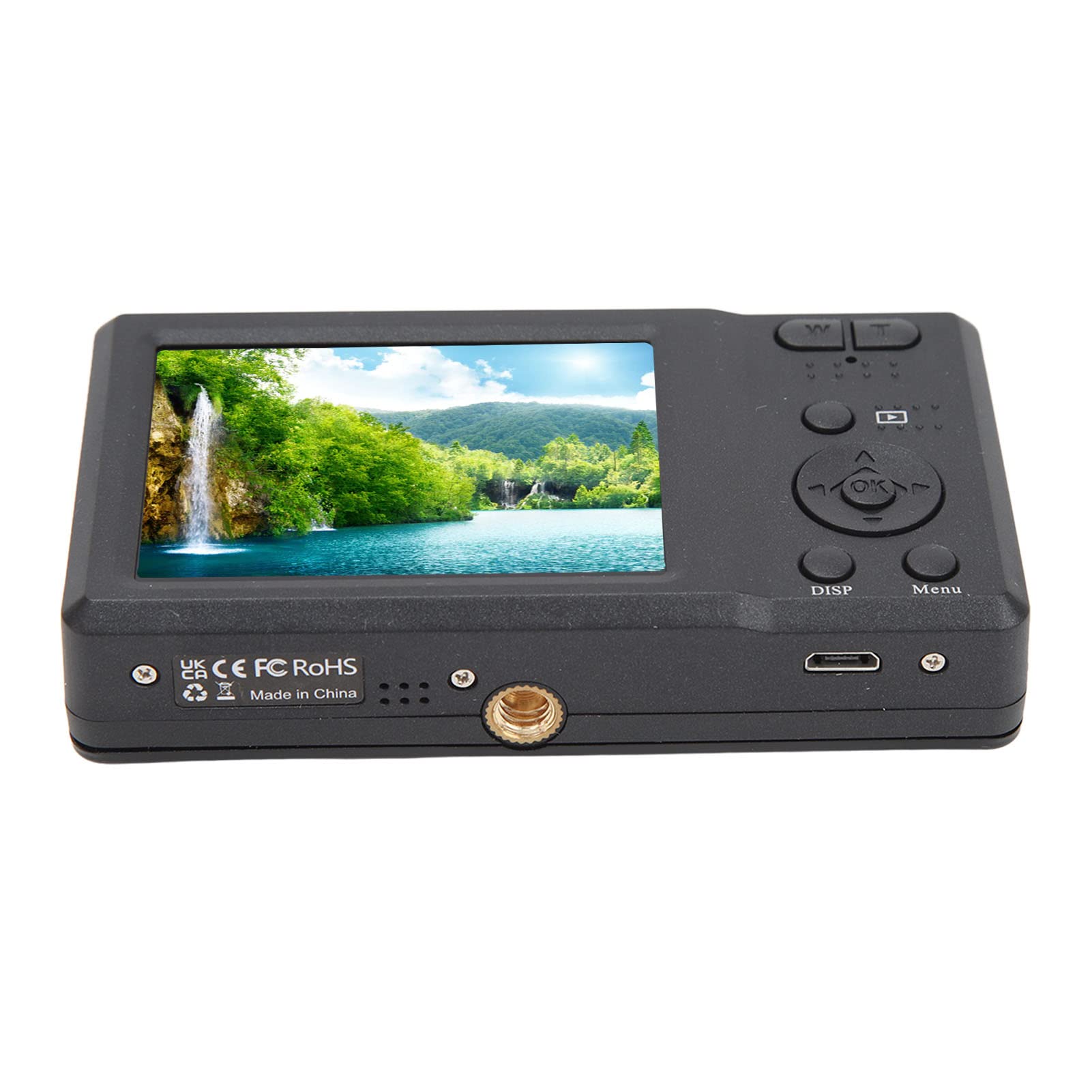 Autofocus Digital Camera, Camera 2.7inch Point and Shoot Continuous Shooting Black Flash 56MP 4K 20X for Travel for Kids (Black)