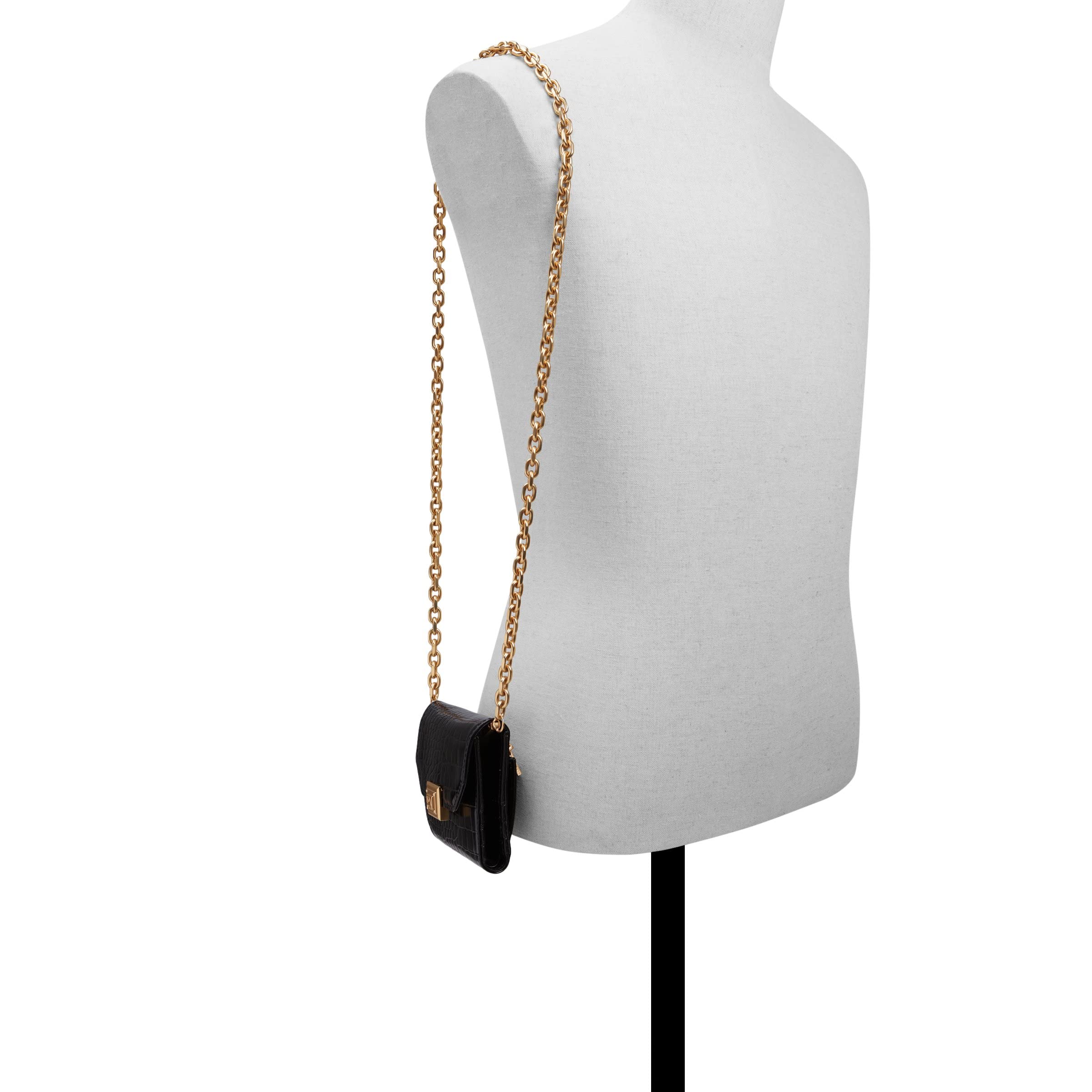 ALDO Women's Ottilie Wallet On A Chain, Black