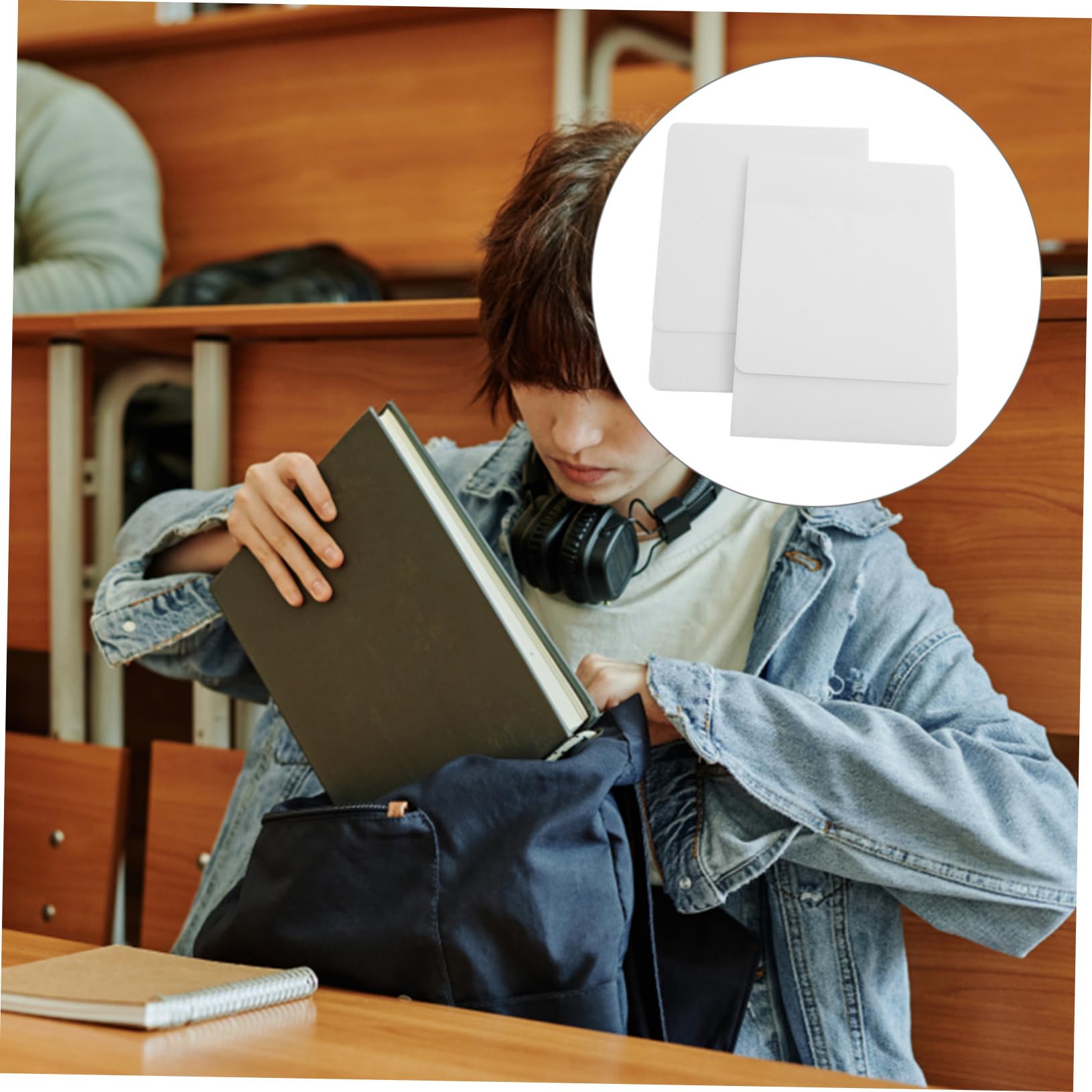 Amosfun 2pcs Portable Office Desk Desktop File Holder Desk Dividers Divide Board for Desk Protective Privacy Sneeze Guard Panel Desktop Classroom Dividers Plastic Screen Student Partition