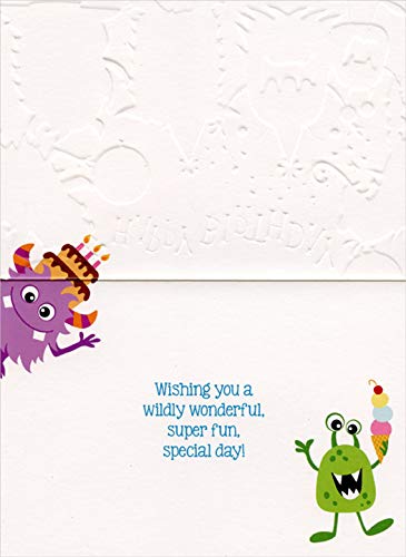 Birthday Monsters Juvenile/Kids Birthday Card