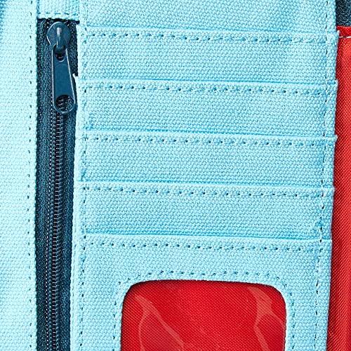 KAVU Go Time Bi-Fold Crossbody Wallet with Rope Strap, Maliblue