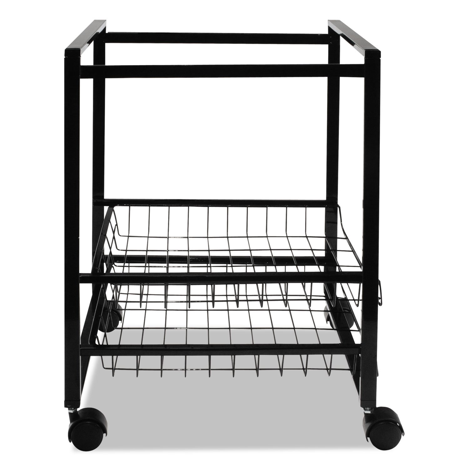 Advantus Letter-Size Mobile File Cart, 19 1/2"H x 16"W x 13"D, Black