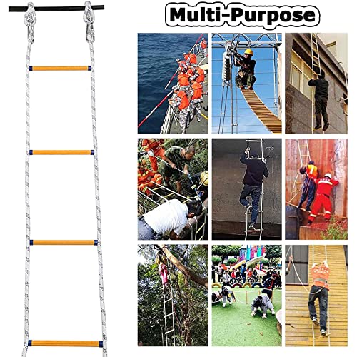 Fire Escape Ladder,Emergency Fireproof Rescue Ladder,Climbing Rope Ladders Fire Escape 2-8 Story Homes,for Emergencies,Multifunctional Ladder/40M