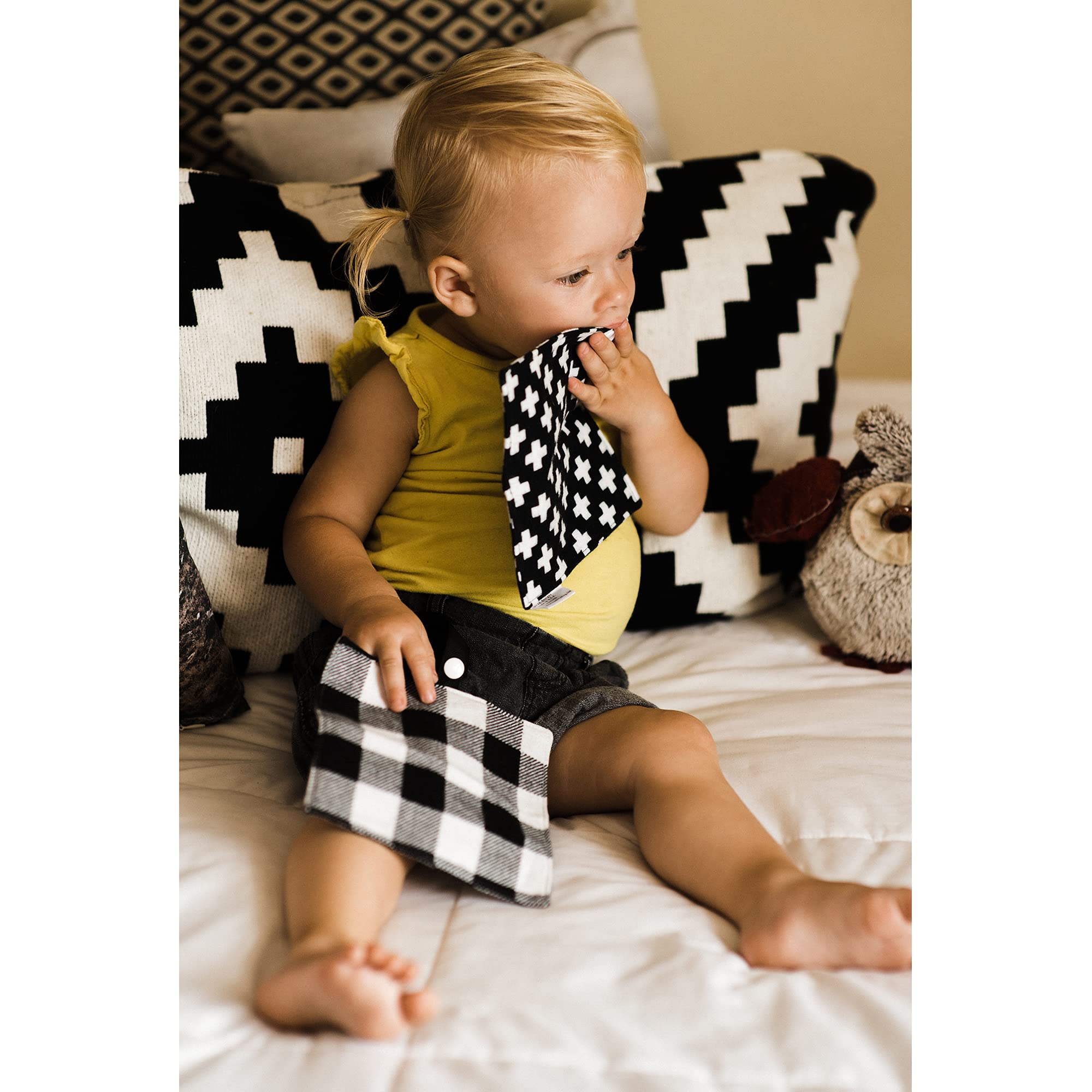 Crinkle Paper for Babies | Eco-Friendly Cotton Sensory & Soother Teether Toy | BPA Free, Organic Beeswax Sealed Wood9