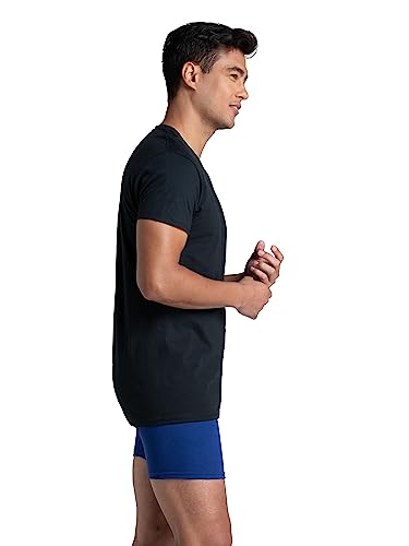 Fruit of the Loom Men's Eversoft Cotton Stay Tucked Crew T-Shirt, Regular-6 Pack Assorted Colors, X-Large