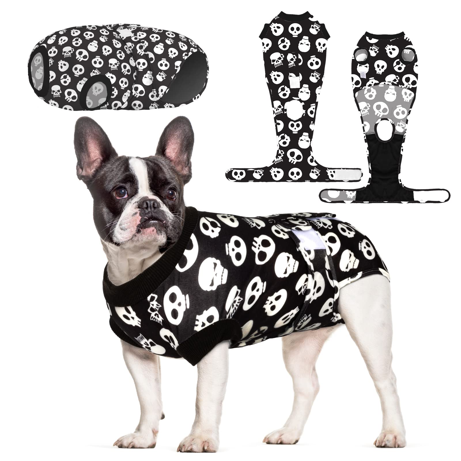 CuteBone Dog Surgery Recovery Suit Cat Surgical Onesie Female Body Suits Male Prevent Pet from Licking Wounds SSF05XL