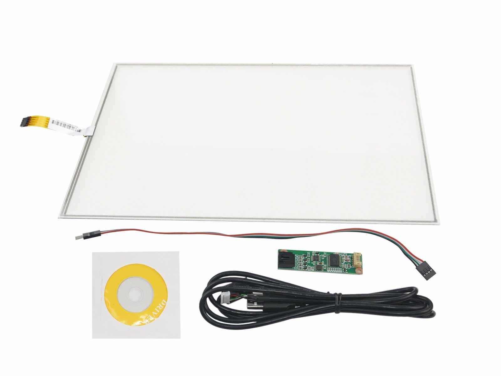 NJYTouch 17 Inch 4 Wire Resistive Touch Screen Panel Kit 355x288mm 4:3 for 17inch LCD TFT Monitor