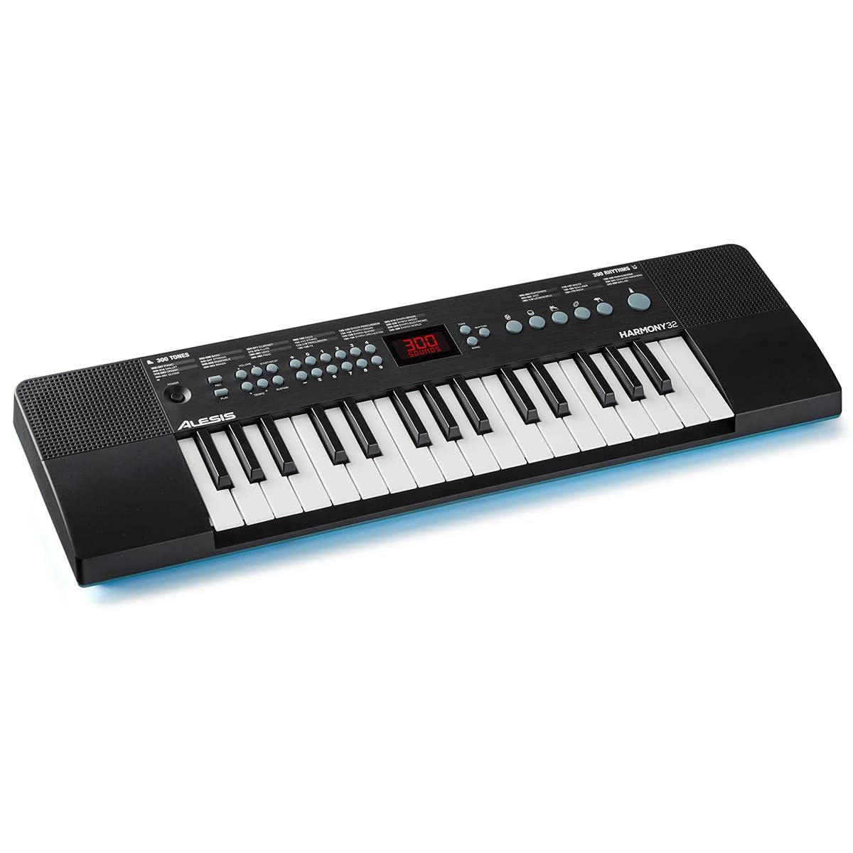 Alesis Harmony 32-Key Portable Keyboard with Built-In Speakers with Studio Monitor Headphones