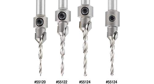 Amana Tool - (55124) Carbide Tipped 82° Countersink with Slow Spiral Stepped Drill, 8 & #9-10 Screws 7/16 Dia x 11/64 Drill D