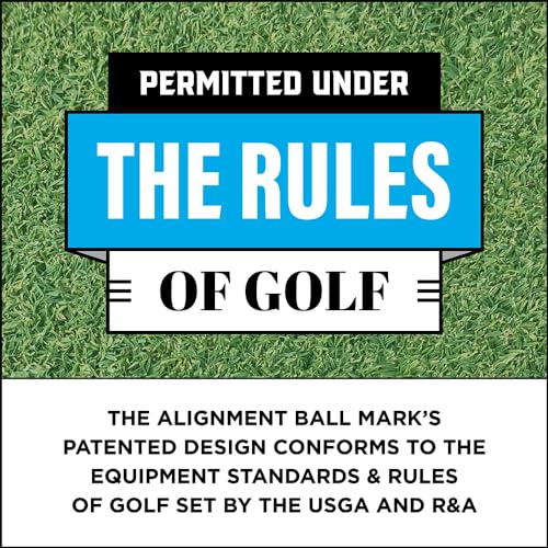 Alignment Ball Mark - Aligning Golf Ball Marker - Rotates for Aiming - Improves Accuracy