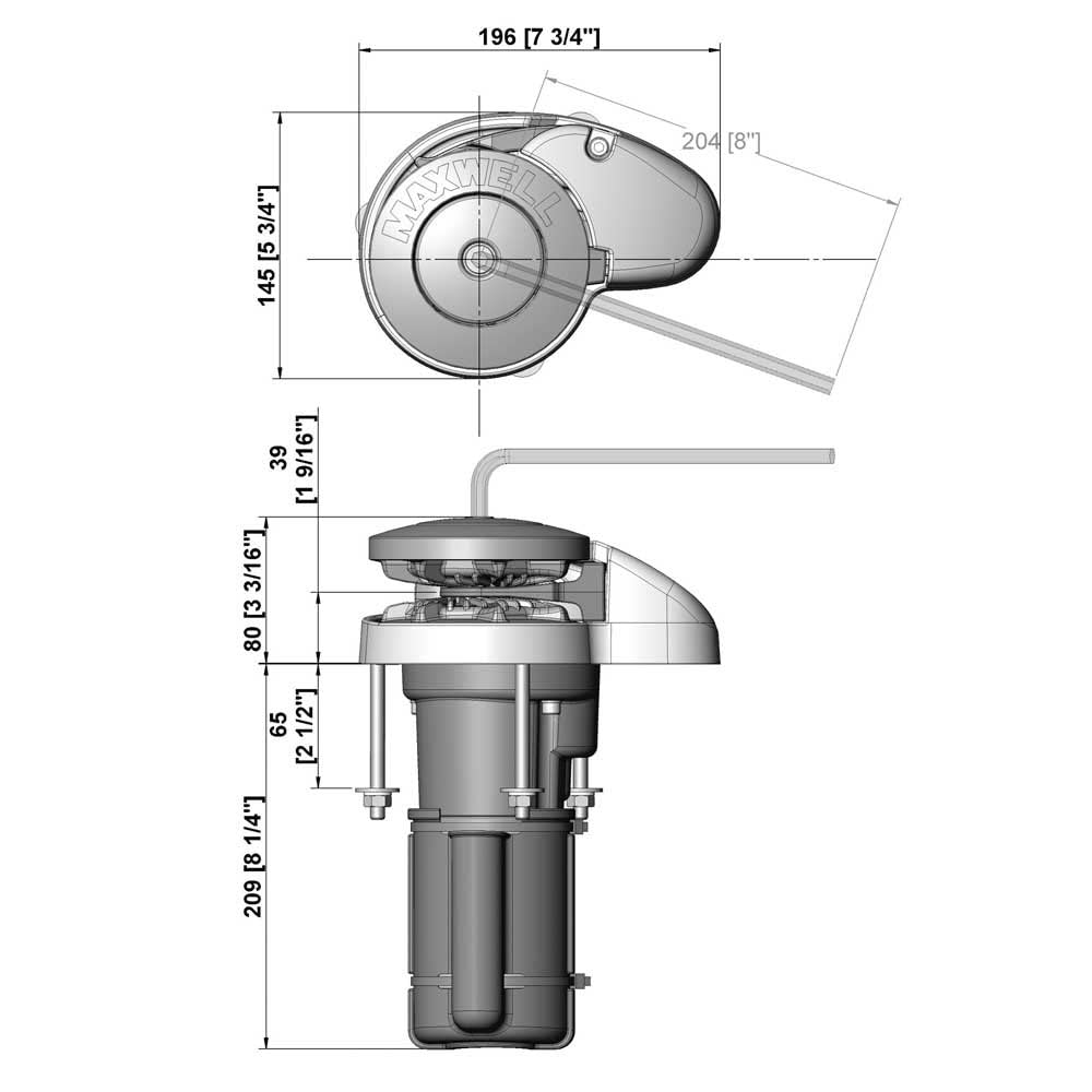 Maxwell RC612V 12V RC Series Windlass