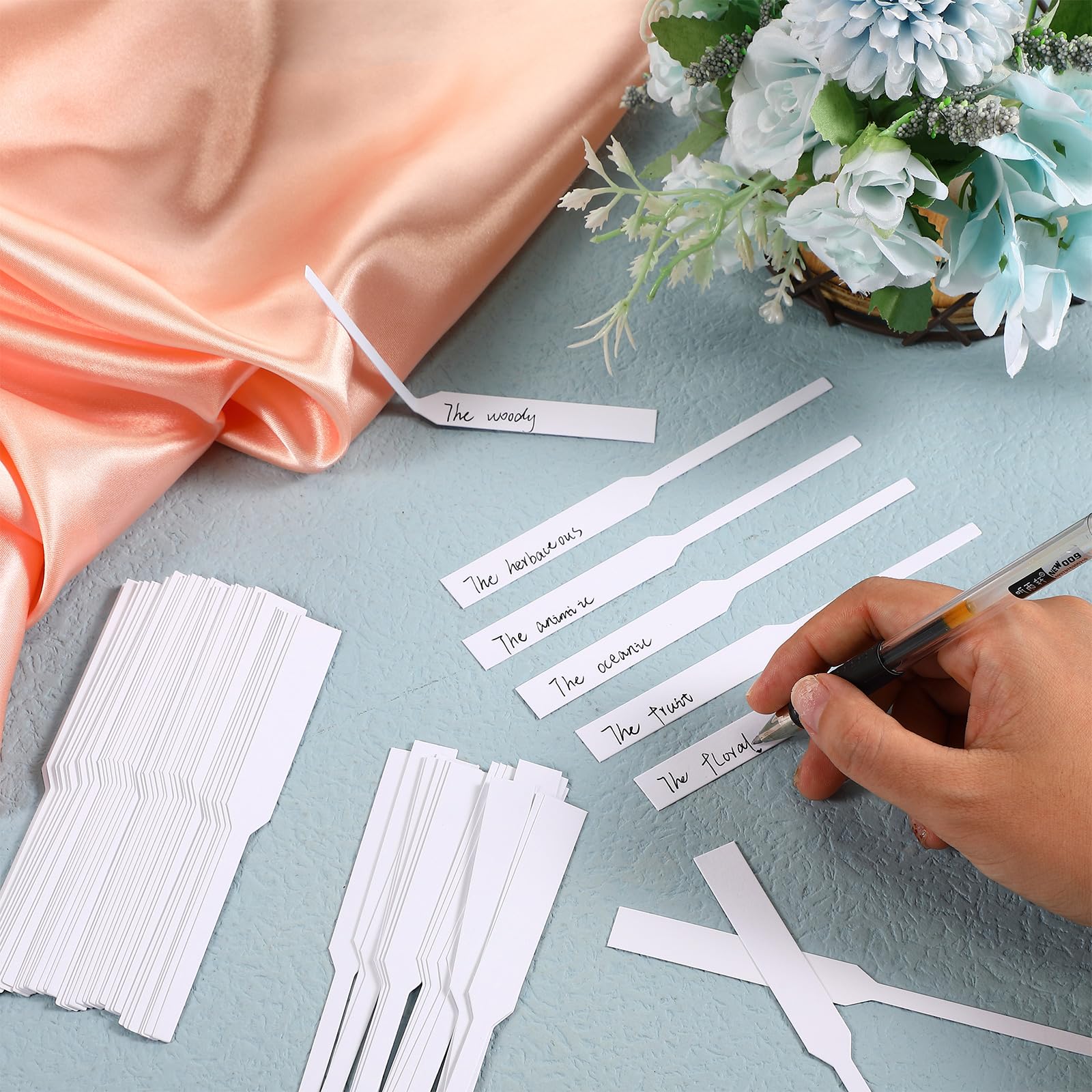 Geyoga 2000 Pcs Perfume Test Strips Fragrance Test Strips Disposable Perfume Blotter Strips Perfume Tester Strips White Essential Oils Paper Test Card for Diffuser Aromatherapy Testing Scents