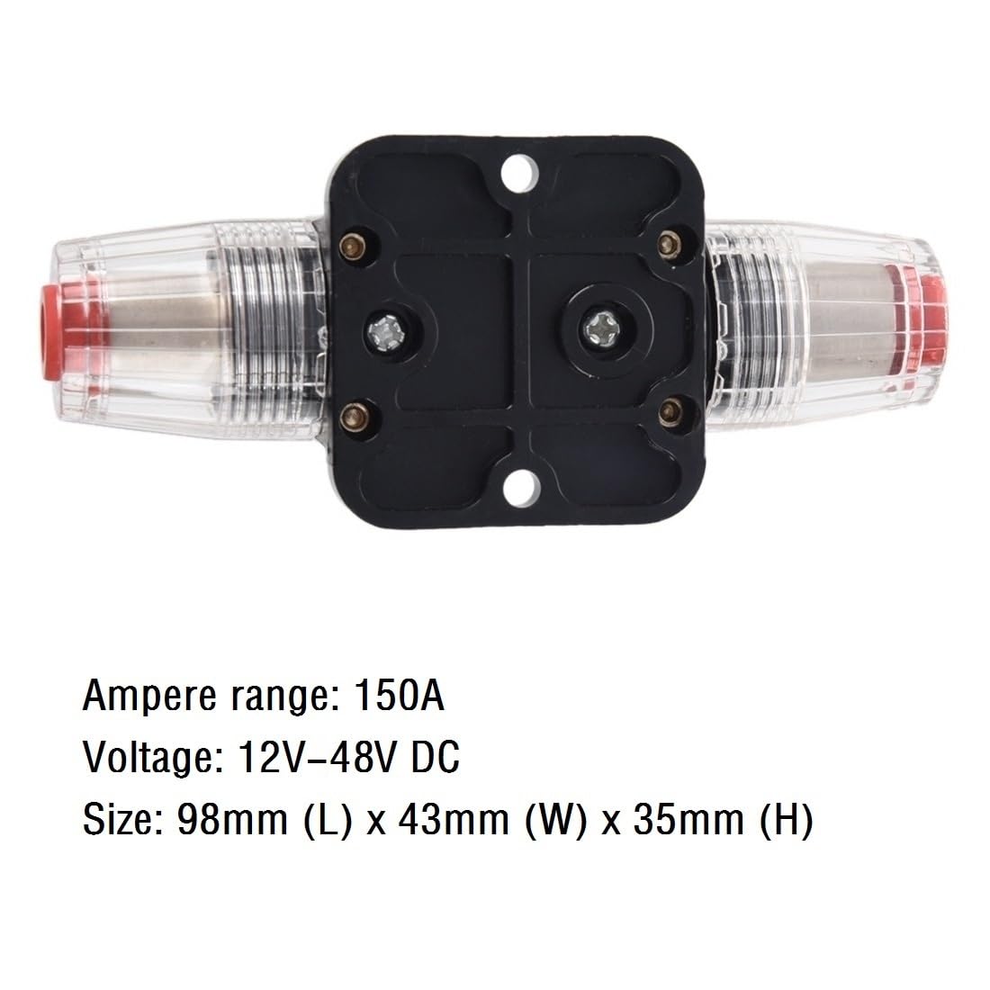 ANJOSHI Circuit Breaker 150amp 20-150A Inline Fuse Holders for Car Audio and Amps Overload Protection Reset Fuse Inverter 12V-48V DC Replace Fuses