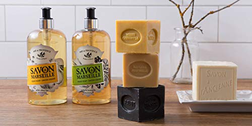 Pre de Provence Marseille Olive Oil Soap Cube, Traditional French Clean Scent Multi-Purpose use on Hands, Body, Laundry or Dishes, Natural, 300 Gram