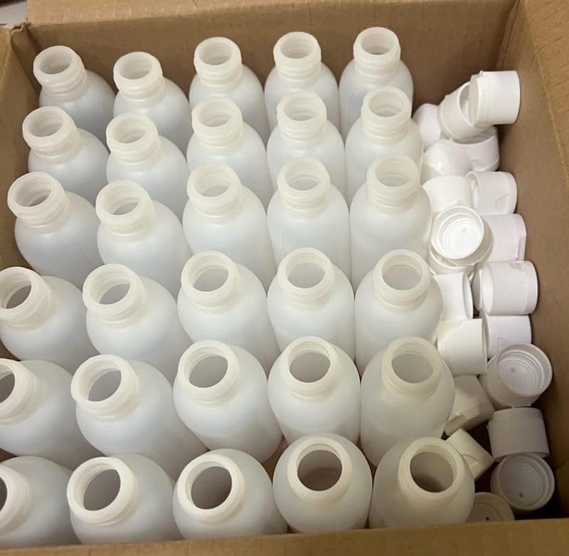 Generic 3oz Boston Round HDPE Bottles With Flip Cap 24/410 - Natural (White) - Pack of 30 - Perfect TSA Approved Travel Size Bottles, 3ozHDPEround