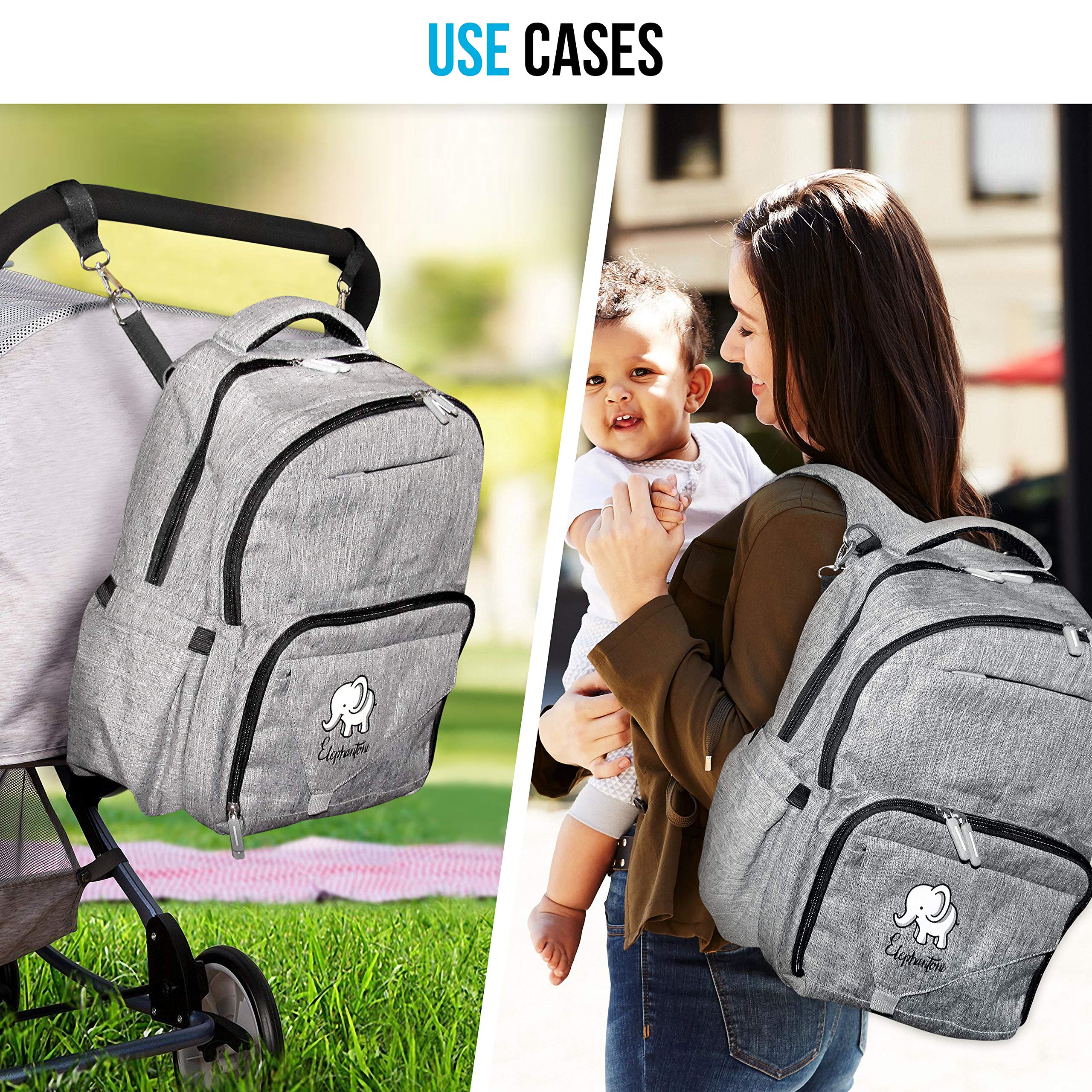 Aeiniweraabbcc Diaper Bag Backpack Baby Bag - Large Diaper Backpack for Mom Dad, Unisex Bag