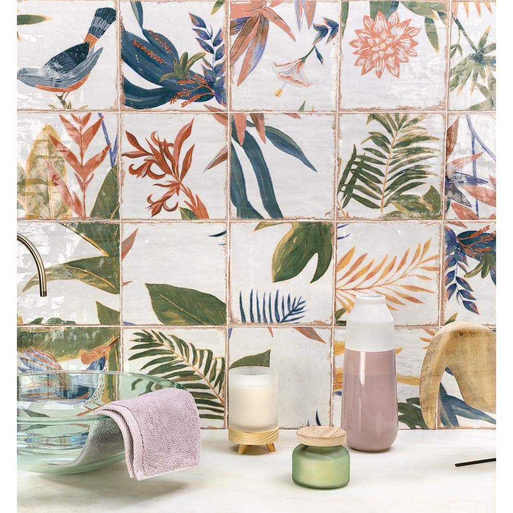Angela Harris Sonata Decor 8 in. x 8 in. Polished Ceramic Wall Tile (25 Pieces 10.76 Sq. Ft. / Box)