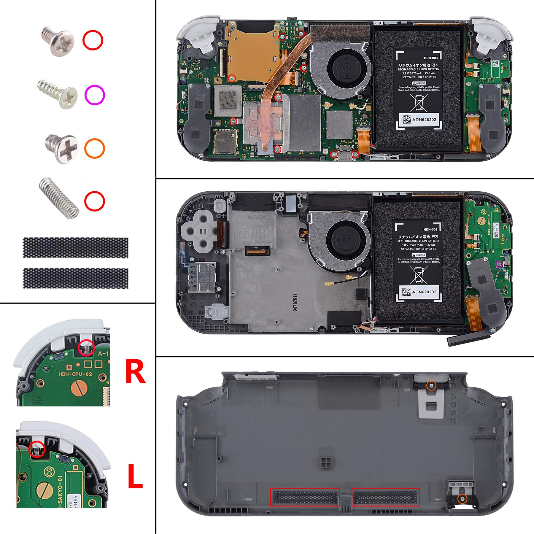 eXtremeRate Soft Touch Black DIY Replacement Shell for Nintendo Switch Lite, NSL Handheld Controller Housing w/Screen Protector, Custom Case Cover for Nintendo Switch Lite