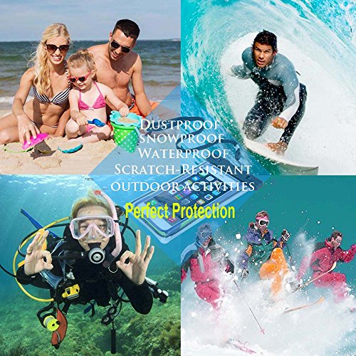 smartlle Universal Waterproof Phone Pouch Holder, Large Phone Waterproof Case Underwater Dry Bag for iPhone 13 12 11 Pro Max XR,XS, 8,7,6 Plus,SE, Galaxy S22/A/Note, LG,7β, Beach Water Pool -2 Pack