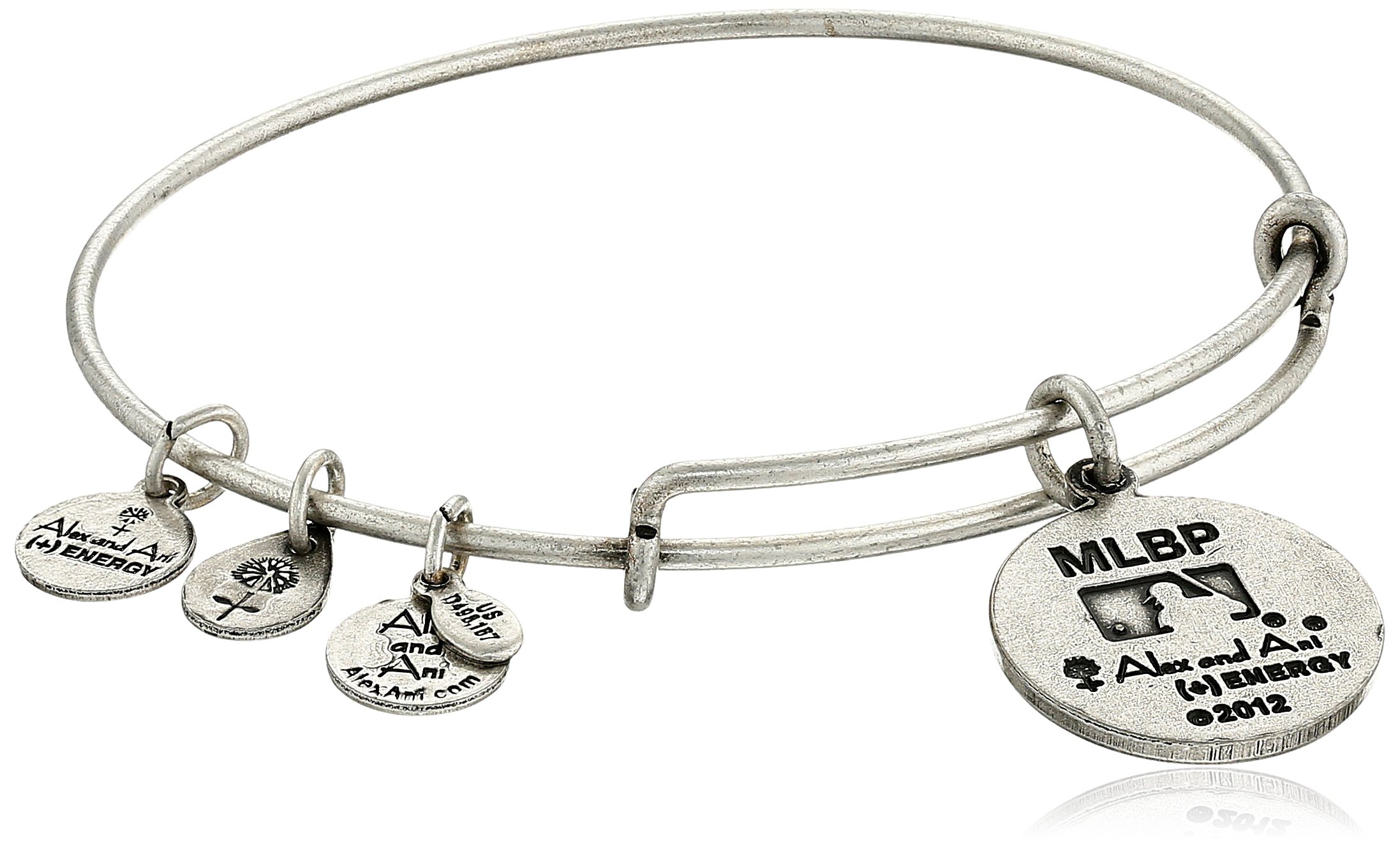 Alex and Ani Philadelphia Phillies Cap Logo Red Expandable Rafaelian Silver Bangle Bracelet