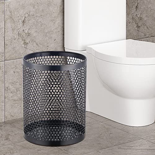 BOOTLION Stainless Steel Mesh Wastebasket,3.5Gallon Round Mesh Wastebasket Trash Can Recycling Bin,Waste Paper Basket,Kitchen Trash Cans,for Home,Office, Bathroom, Bedroom (Rose Gold)