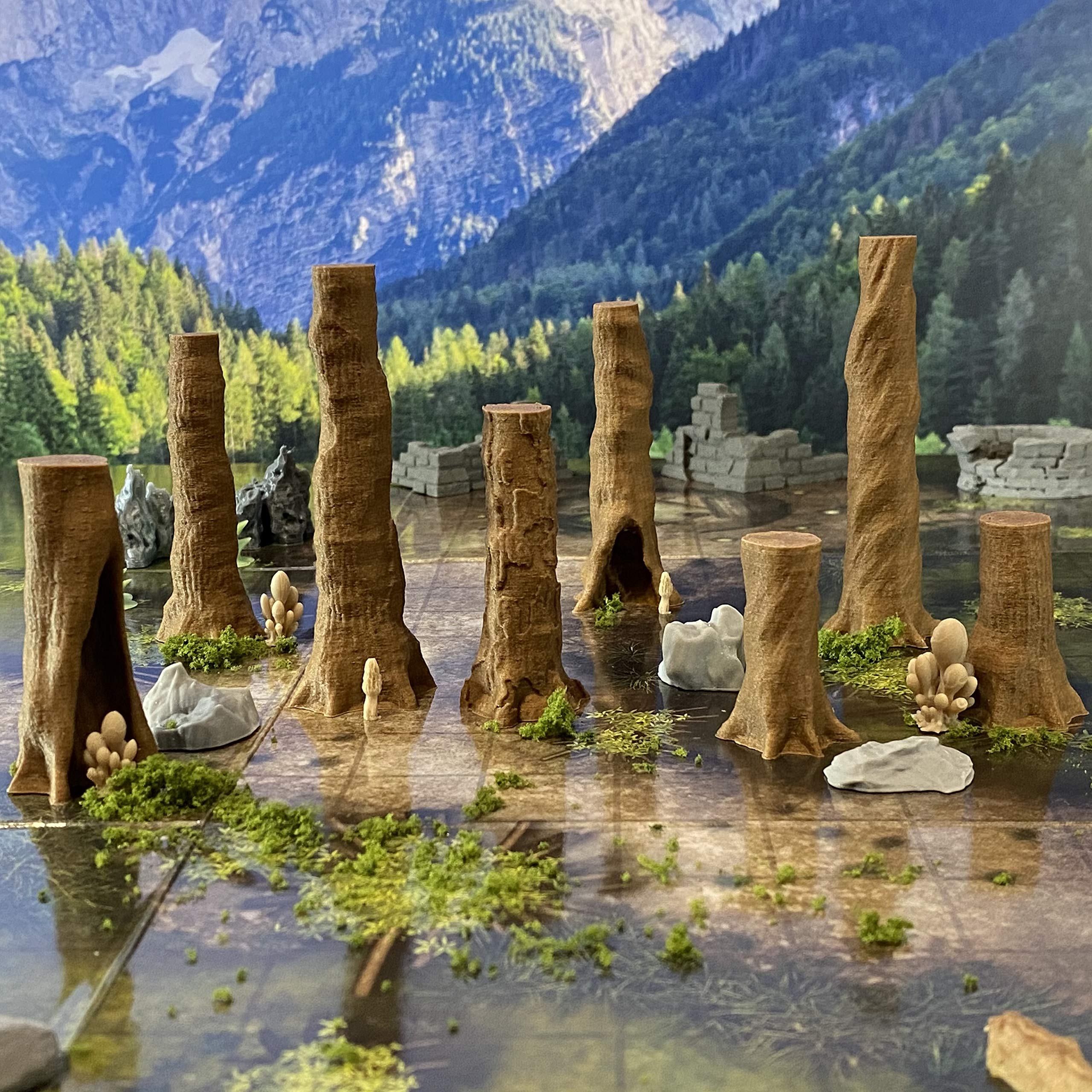 Extruded Gaming Forest Trees Set 1