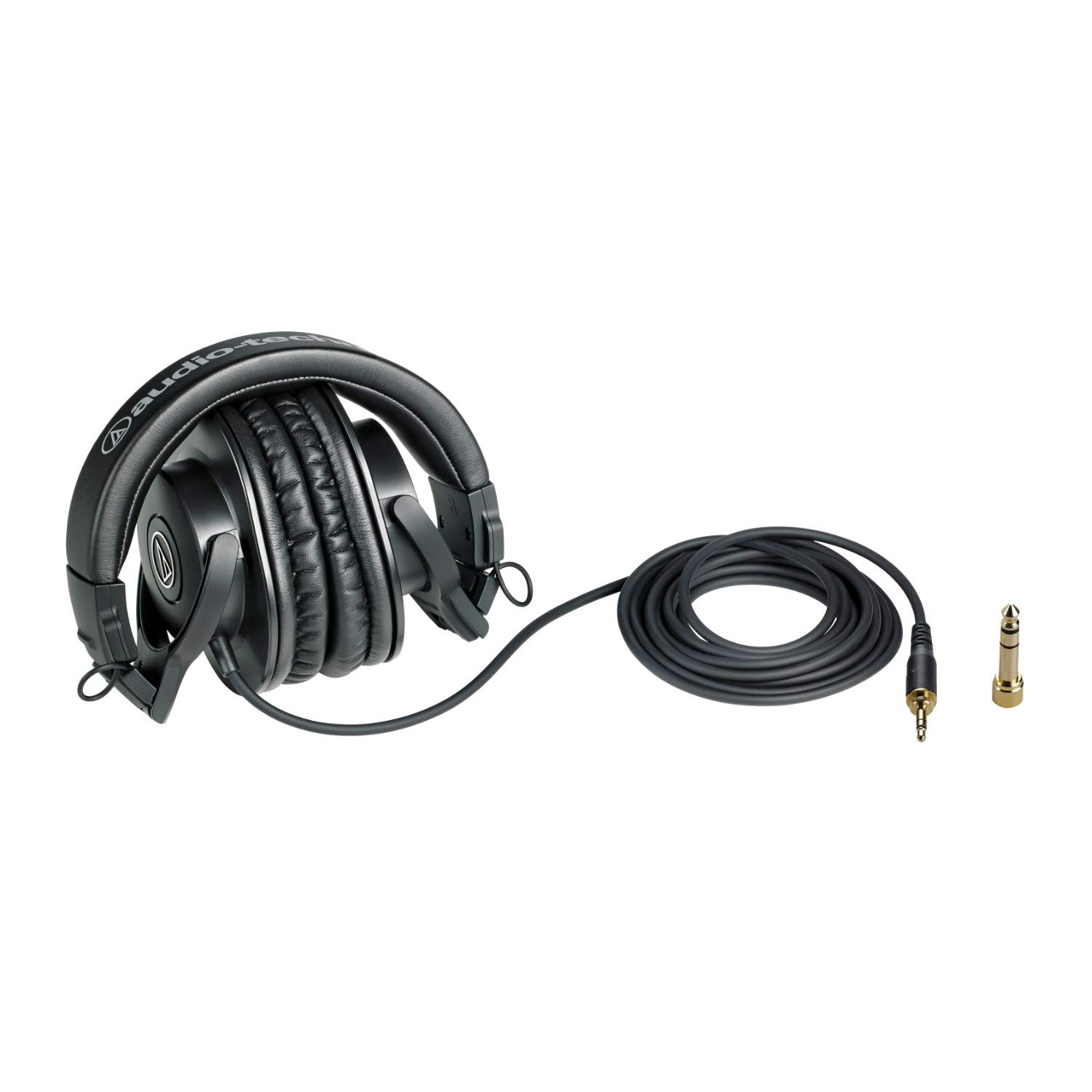 Audio-Technica ATH-M30X Professional Headphones Bundle with Knox Stand and Case (3 Items)