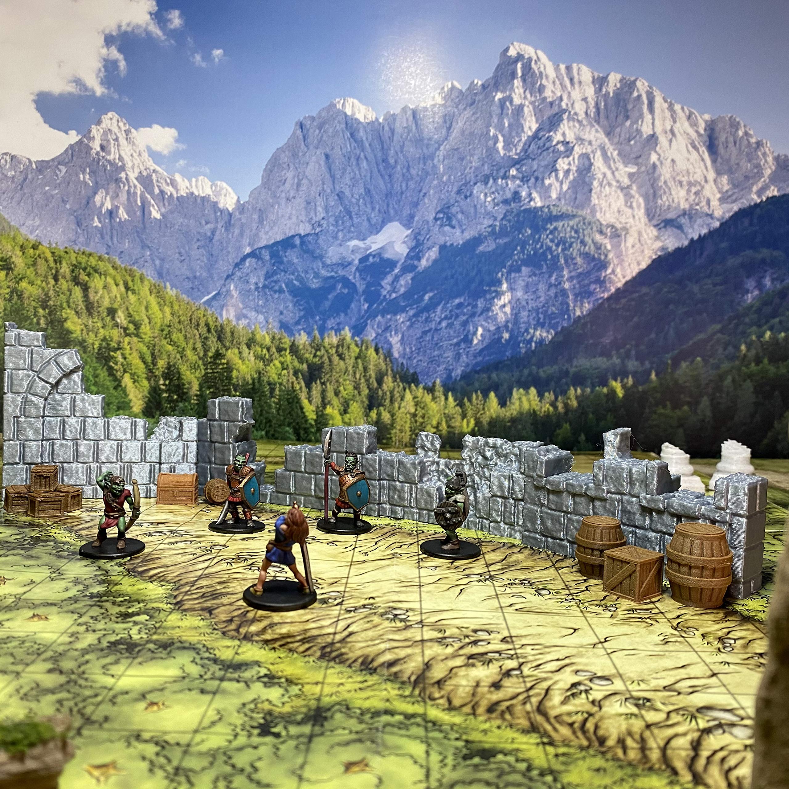 Extruded Gaming Wall Ruins Set 1