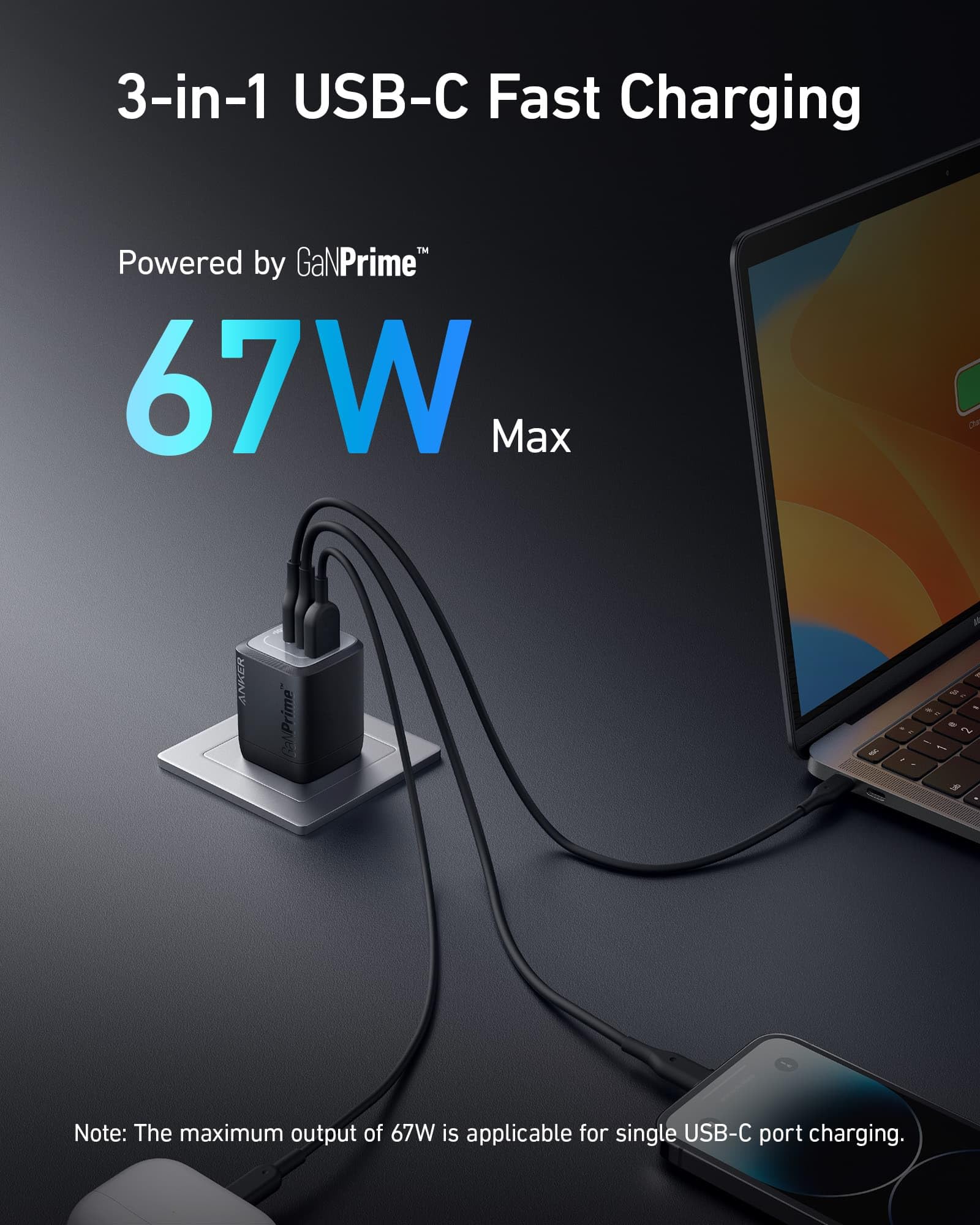 Anker Prime Power Bank 20,000mAh Prime 67W Charger