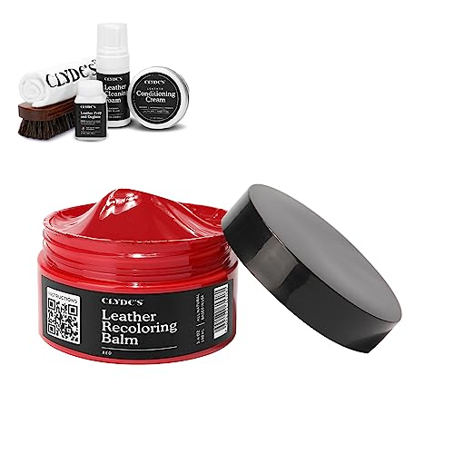 Clyde'sβ’ 4-Step Leather Recoloring Kit (Red)