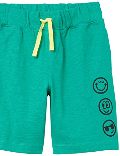 Amazon Essentials Boys' Knit Jersey Play Shorts (Previously Spotted Zebra), Pack of 3, Black/Blue/Green, Camo/Emoji, Medium
