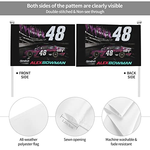 Alex Bowman 48 Patriotic Car Flag Window Clip On Flag Model 12x18 In