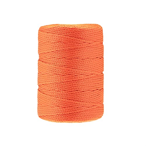 Amazon Basics Braided Mason Twine, Moisture, Oil, Acid Resistant - #18 x 500 Foot (1.5 mm x 150 m), Orange