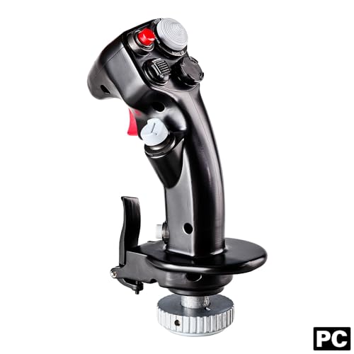 F-16C Viper Hotas Add-On Grip - Versatile Replica Fighter Aircraft Flight Stick for Flight Games and Simulations (Electronic Games)