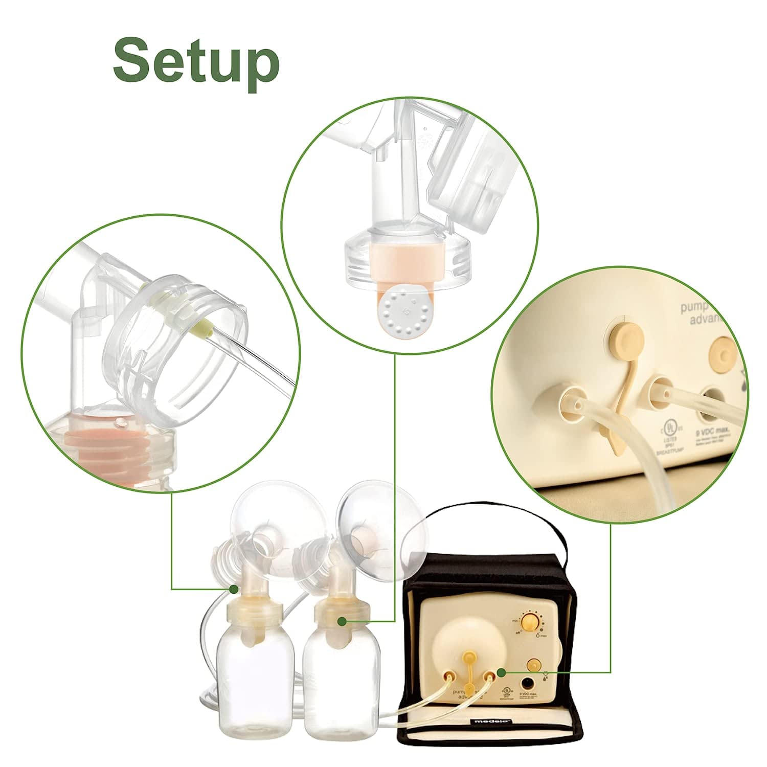 Maymom Breast Pump Kit Compatible with Medela Pump in Style Advanced Breast Pumps;2 Breastshields (one-piece, 25mm), 4 Valve, 6 Membrane, & 2 Pump-in-Style Tubing Can Replace Medela Pumpin Style Valve