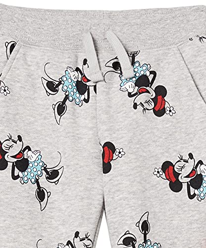 Amazon Essentials Disney | Marvel | Star Wars | Princess Girls' Fleece Jogger Sweatpants, Pack of 2, Minnie Icons, Medium