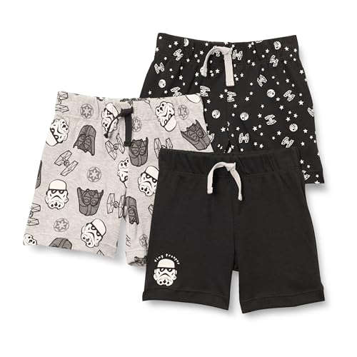 Amazon Essentials Disney | Marvel | Star Wars Baby Boys' Shorts, Pack of 3, Star Wars Tiny Trooper, 24 Months