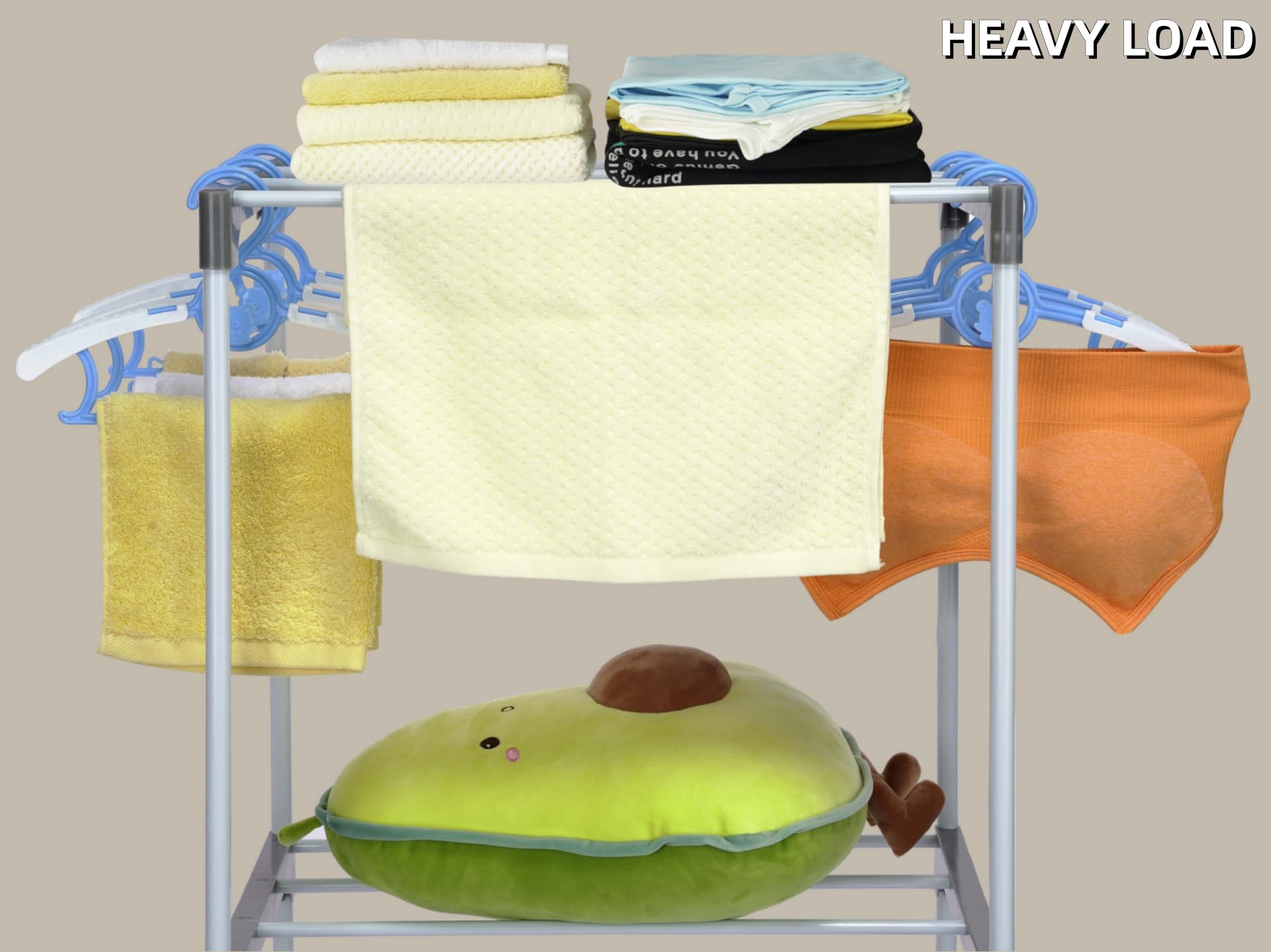 HOUSE AGAIN Clothes Drying Rack, Small Drying Rack Clothing, 3-Tier Laundry Cloth Dyer Racks Freestand Dryer Rack for Bathroom, Apartment and Laundry Room