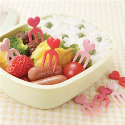 heart food picks forks for Bento Box Lunch Box by Kawaii
