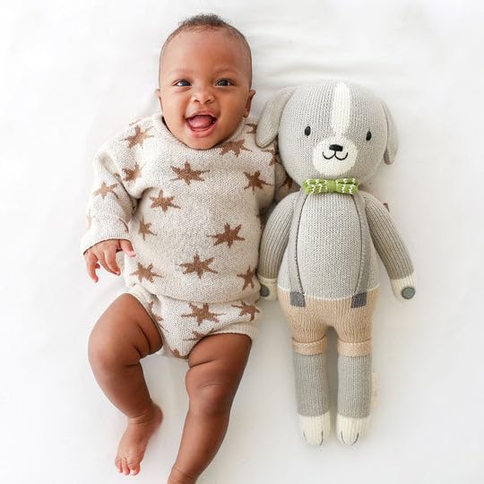 cuddle + kind Noah The Dog Little 13" Hand-Knit Doll β 1 Doll = 10 Meals, Fair Trade, Heirloom Quality, Handcrafted in Peru, 100% Cotton Yarn