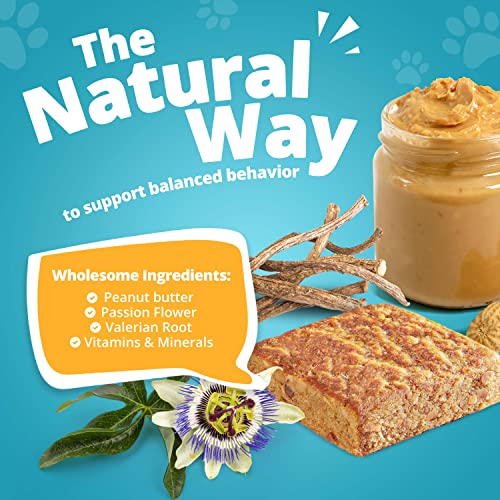 Heavenly Hounds Peanut Butter Chews - Anxiety Relief for Dogs - Natural Ingredients - No Hemp Calming Treats, 2 Oz - Pack of 12