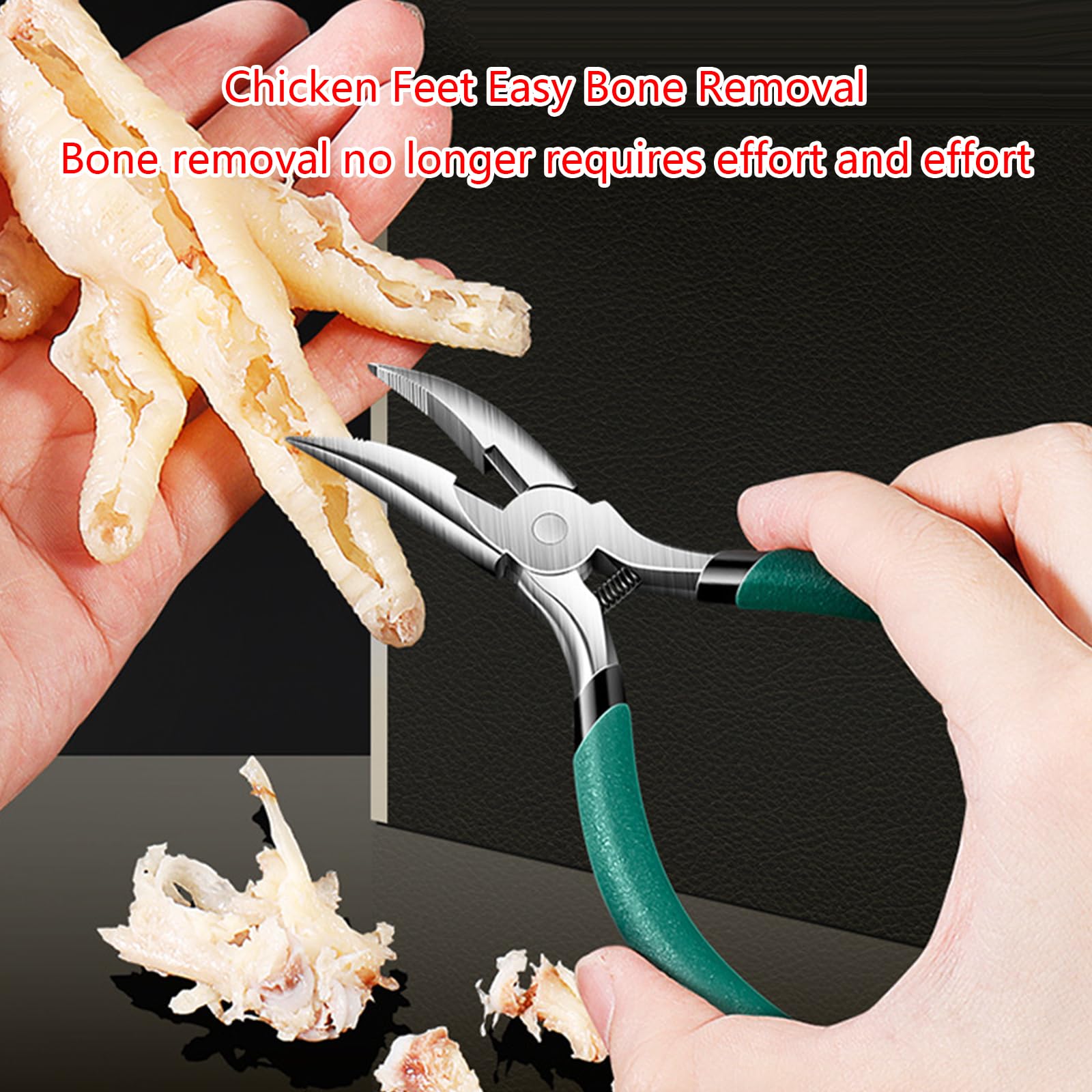 BELOWSYALER Bone Remover Chicken Feet Boneless Pliers Scissor Boneless Chicken Claw Boning Knifes for Removing, Plucking and Pulling Pin Bone