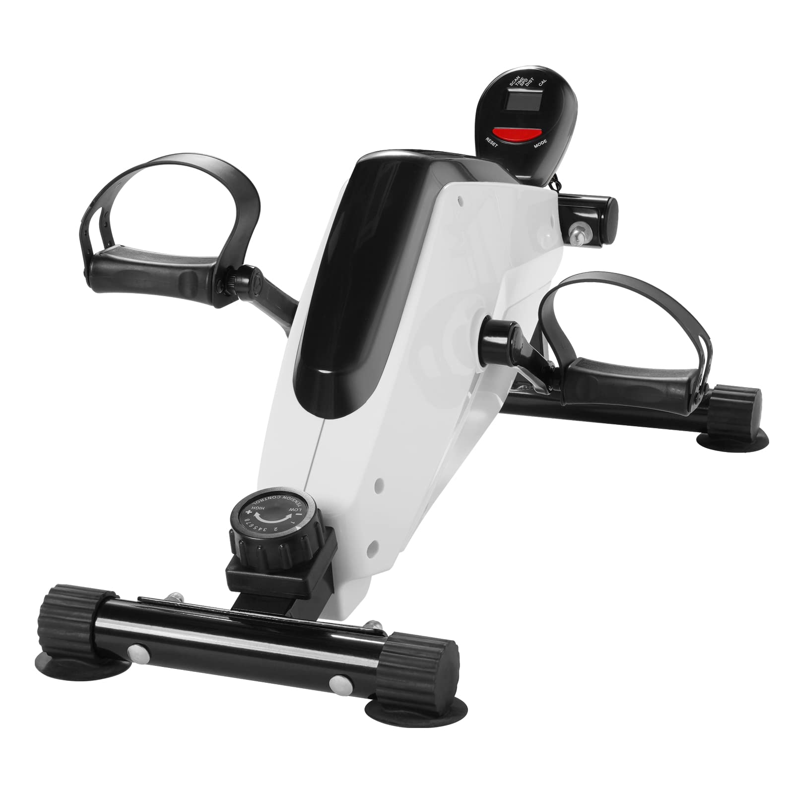 anconats Under Desk Bike Pedal Exerciser - Indoor Exercise Machine with Adjustable Resistance,Perfect Design for Arm & Legs Physical Therapy (White-1)