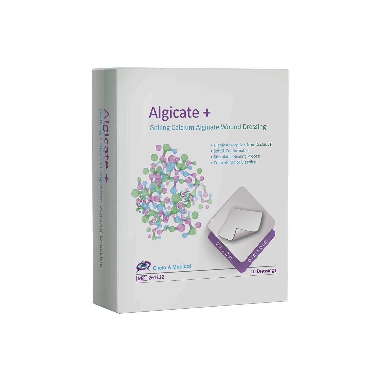 Algicate + Gelling Calcium Alginate Wound Dressing Sterile (2" x 2")