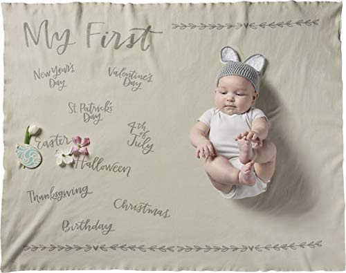 Primitives by Kathy Baby Milestone Blanket, 42 x 36-Inches, My First