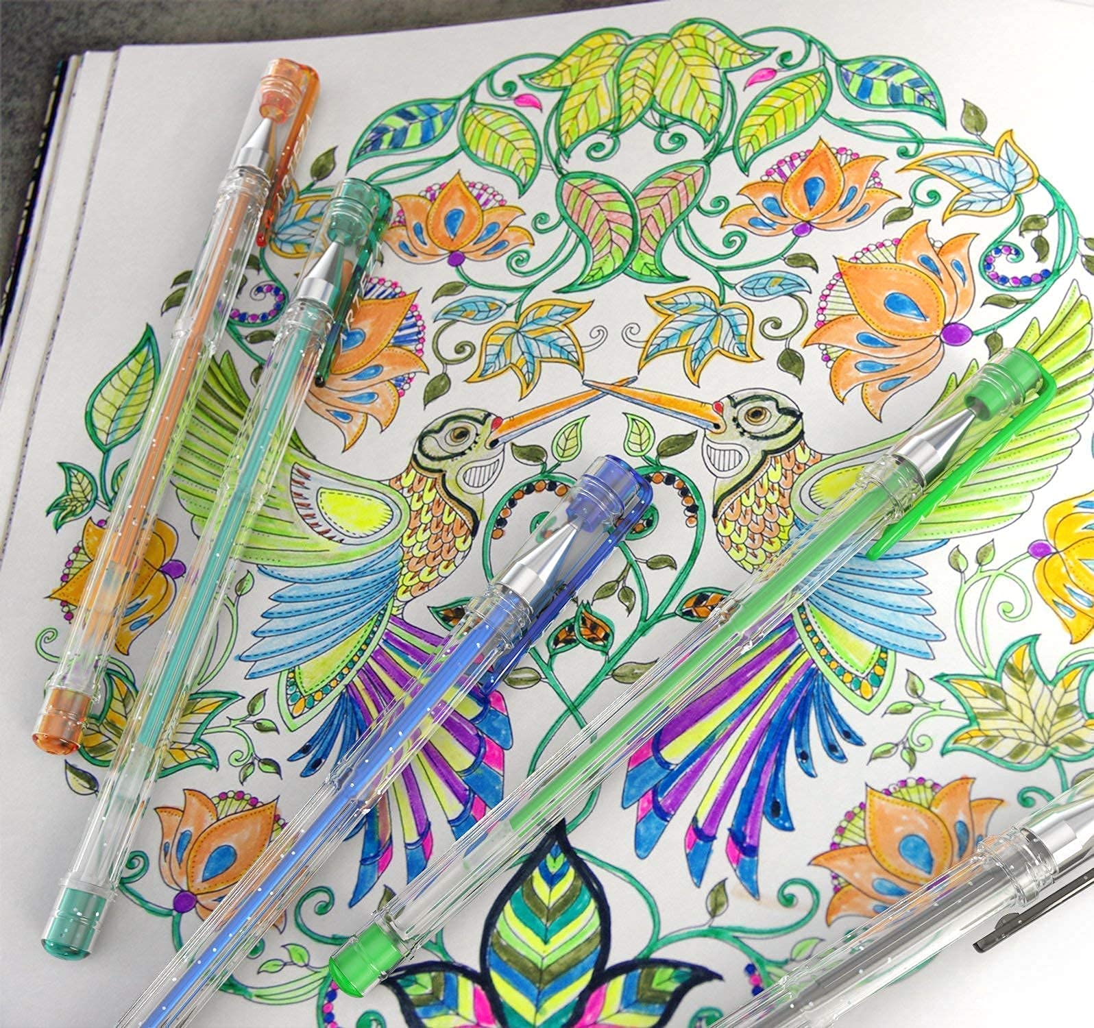 ARTEZA Glitter and Metallic Gel Pens Bundle, Drawing Art Supplies for Artist, Hobby Painters & Beginners