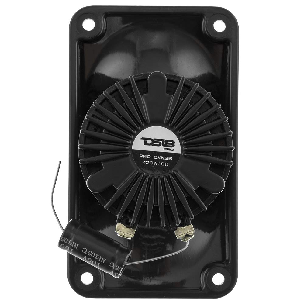 DS18 PRO-DKN25 Neodymium Driver with Aluminum Horn - 1", 120W Max Power, 60W RMS, 8 Ohms, 1" Voice Coil, Phelonic Diaphragm - No Other Compression Driver Can Compare (Single)