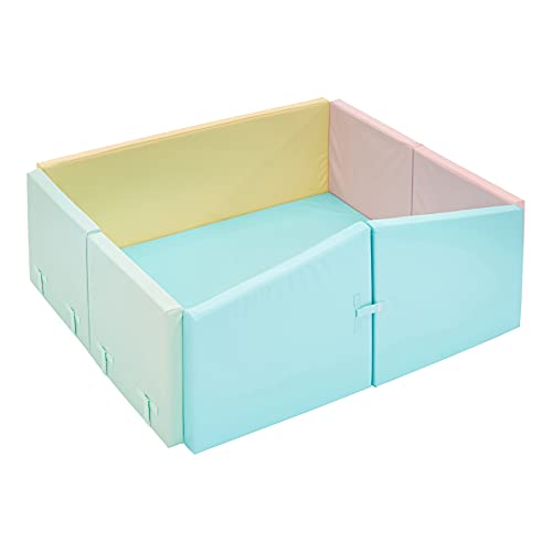 Amazon Basics Kids Foldable Soft Playpen with Mat, W51.2β x D43.3β x H15.7β