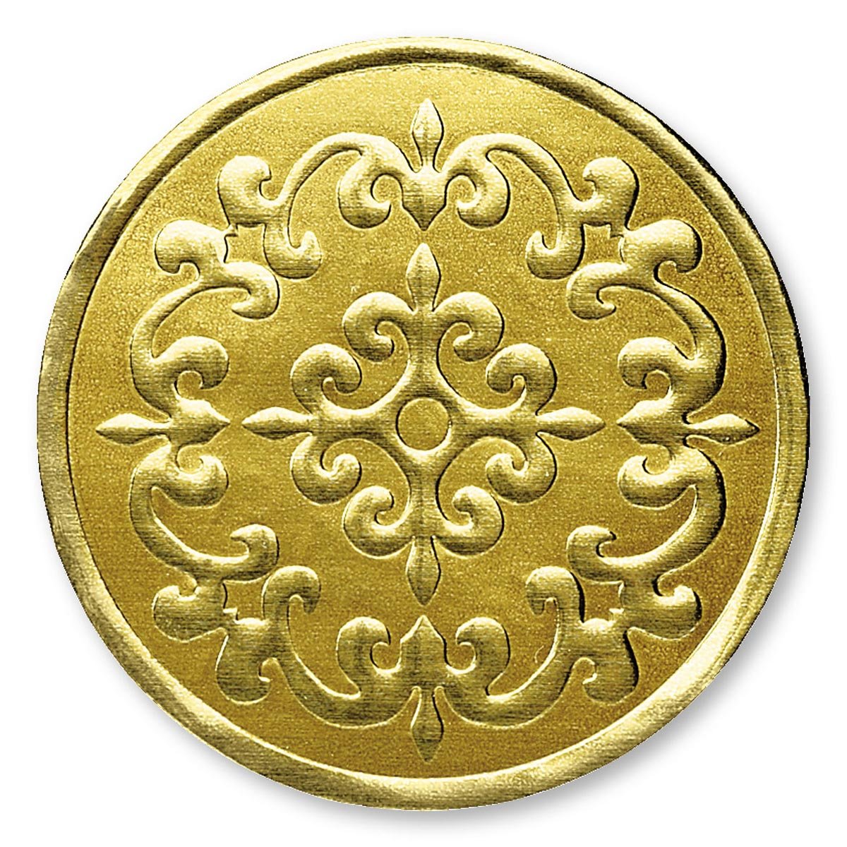 PaperDirect Gold Castillo Filigree Embossed Foil Certificate Seals, 32 Count